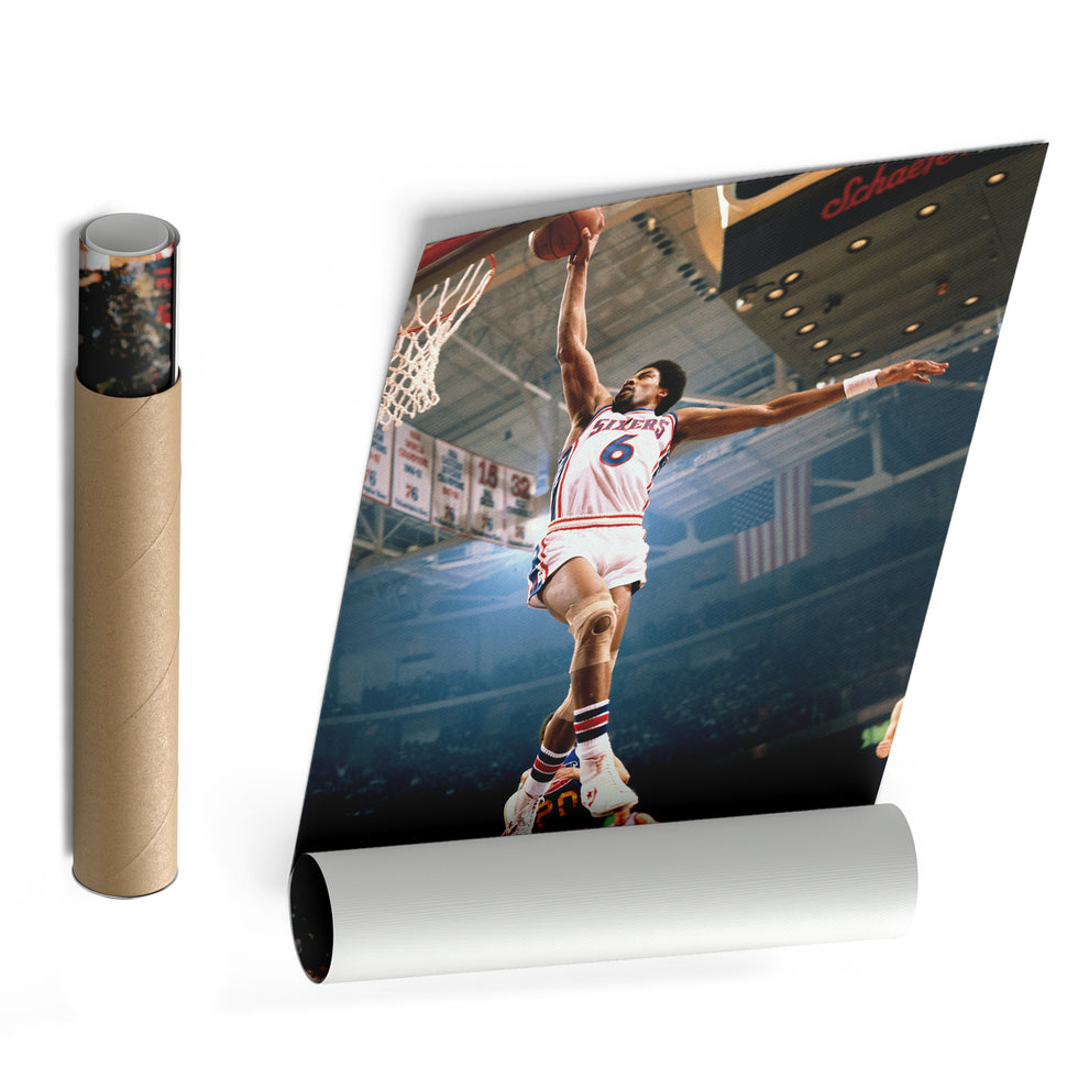 Julius Erving Basketball Vintage Canvas Wall Art Decor - NBA Legend Po ...
